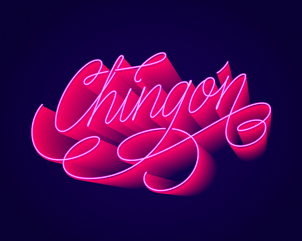 Lettering con efecto de profundidad. – Parangone