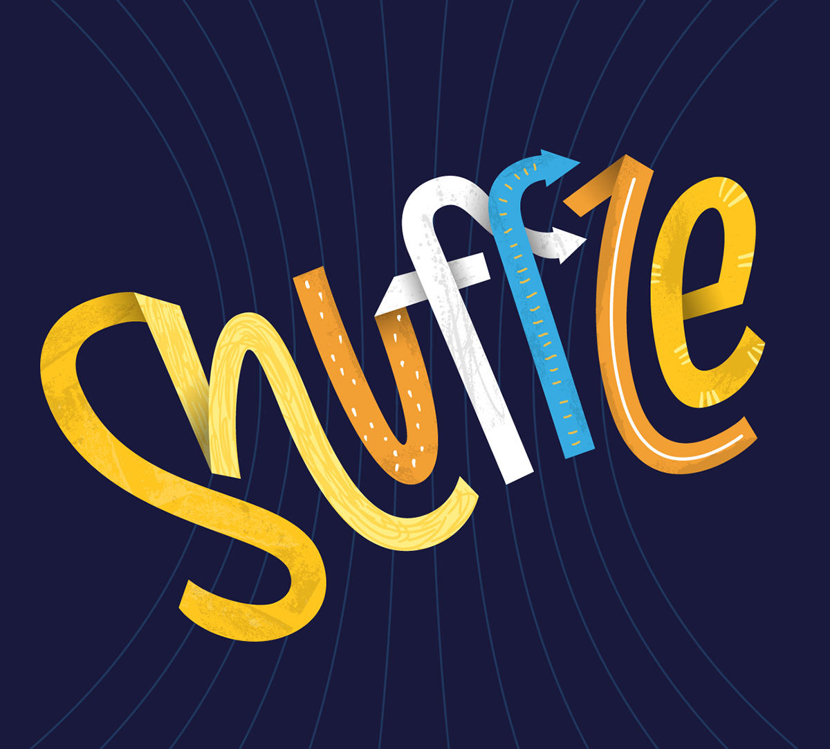 Letras con textura Shuffle – Parangone